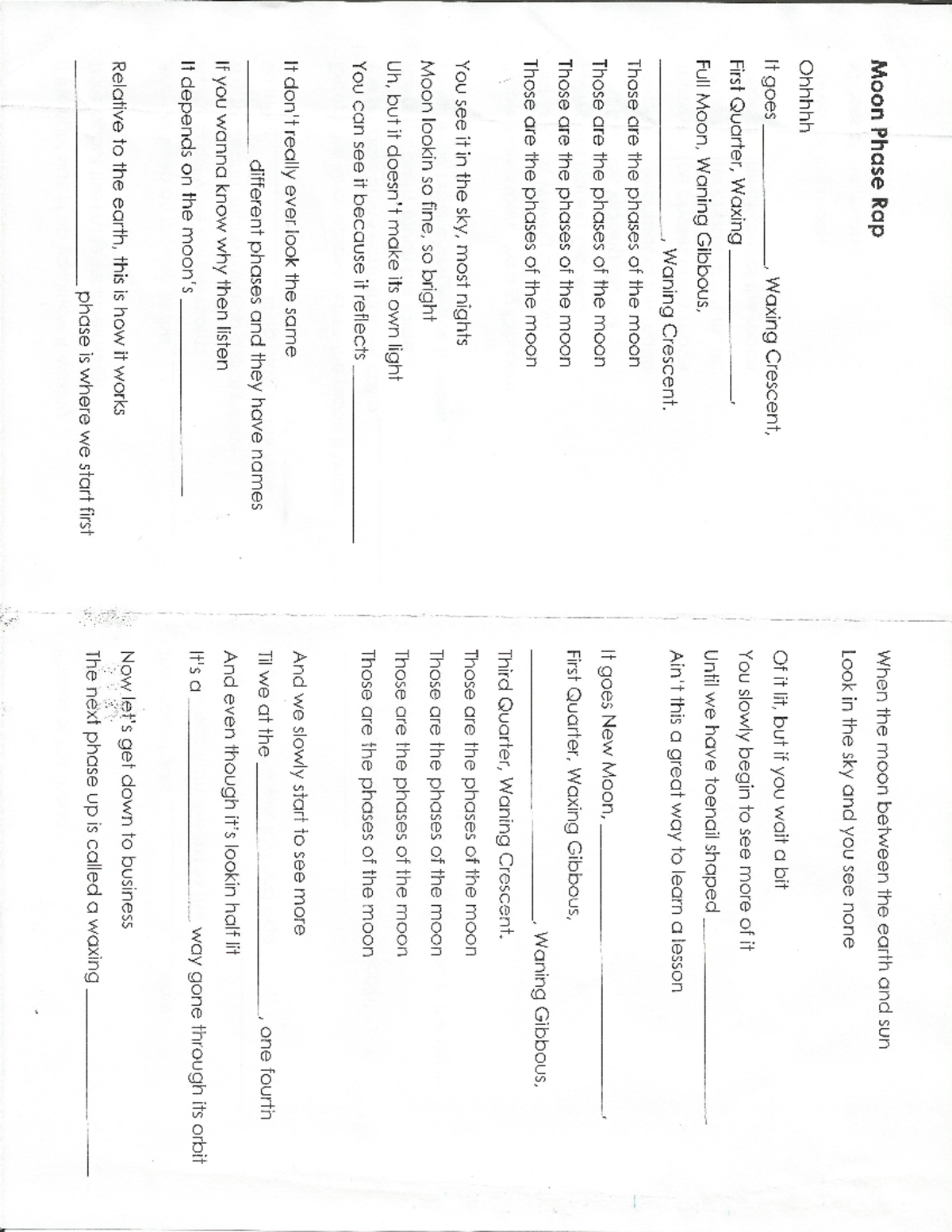 Phases of the moon rap - MDAN 169 - Studocu