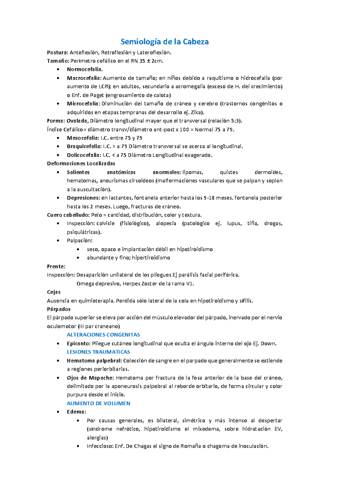 Semiologia de la Cabeza Dr. Balboa - Semiología de la Cabeza Postura ...
