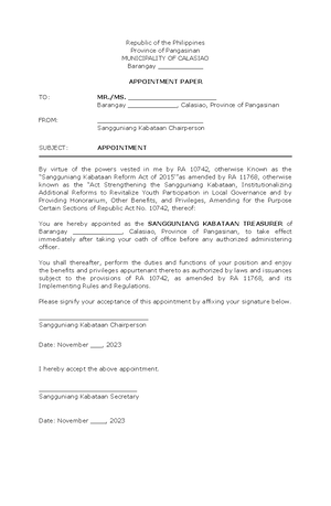 2 - Administrative Order for Wearing Uniform - Republic of the ...