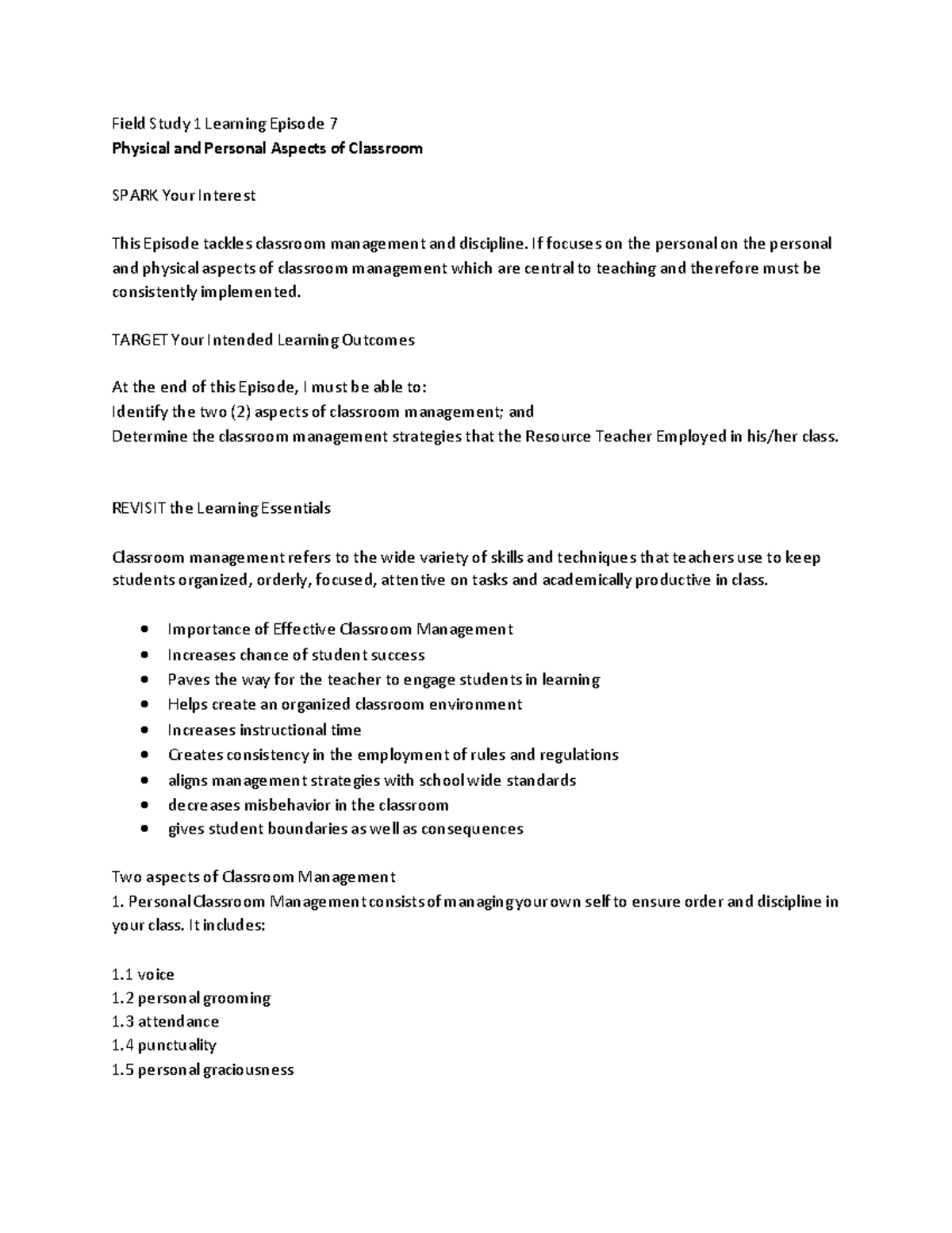 FS-1-Episode-7- Printdocx - Field Study 1 Learning Episode 7 Physical ...