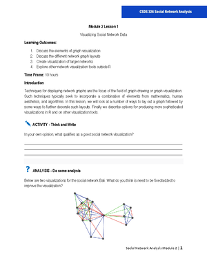 Module 1 Lesson 3 - Social Network Data - Module 1 Lesson 3 Social ...