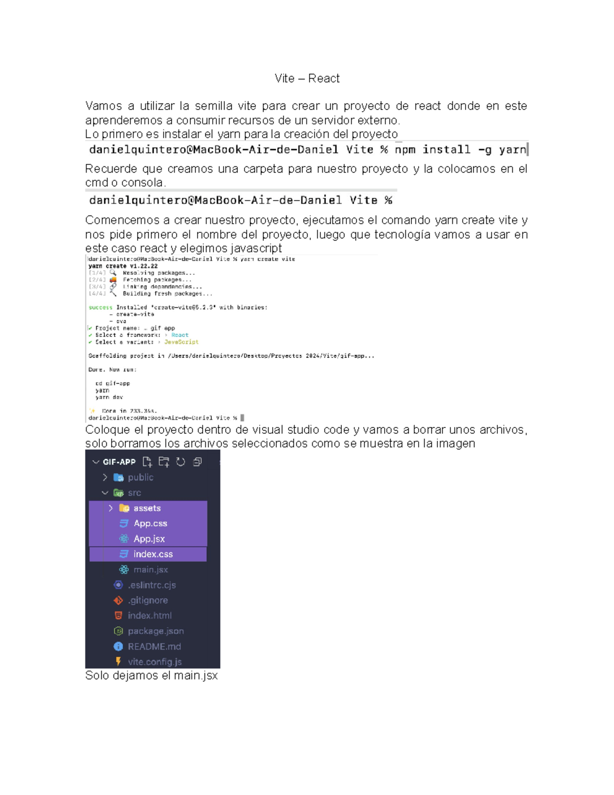 Vite - ayuda teorico practica - Vite – React Vamos a utilizar la ...