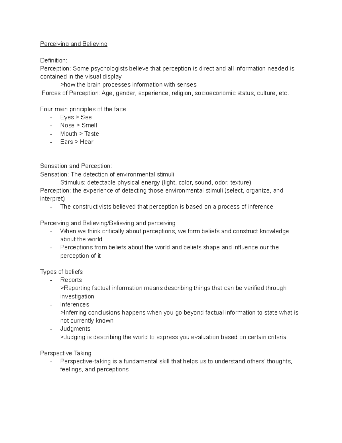 CTL-125 Perceiving and Believing - Perceiving and Believing Definition ...