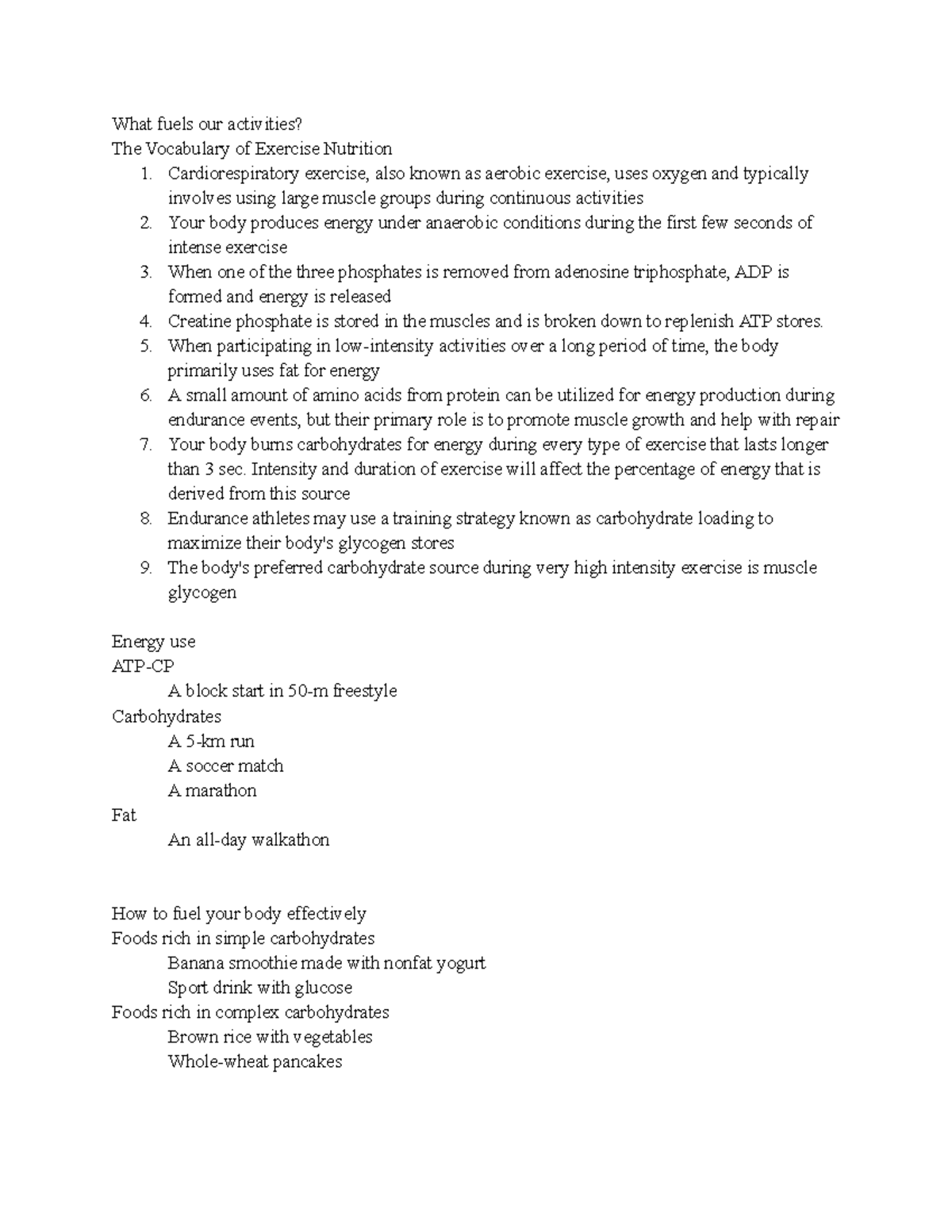Nutrition Chapter 15 Physical Fitness Homework - What fuels our ...