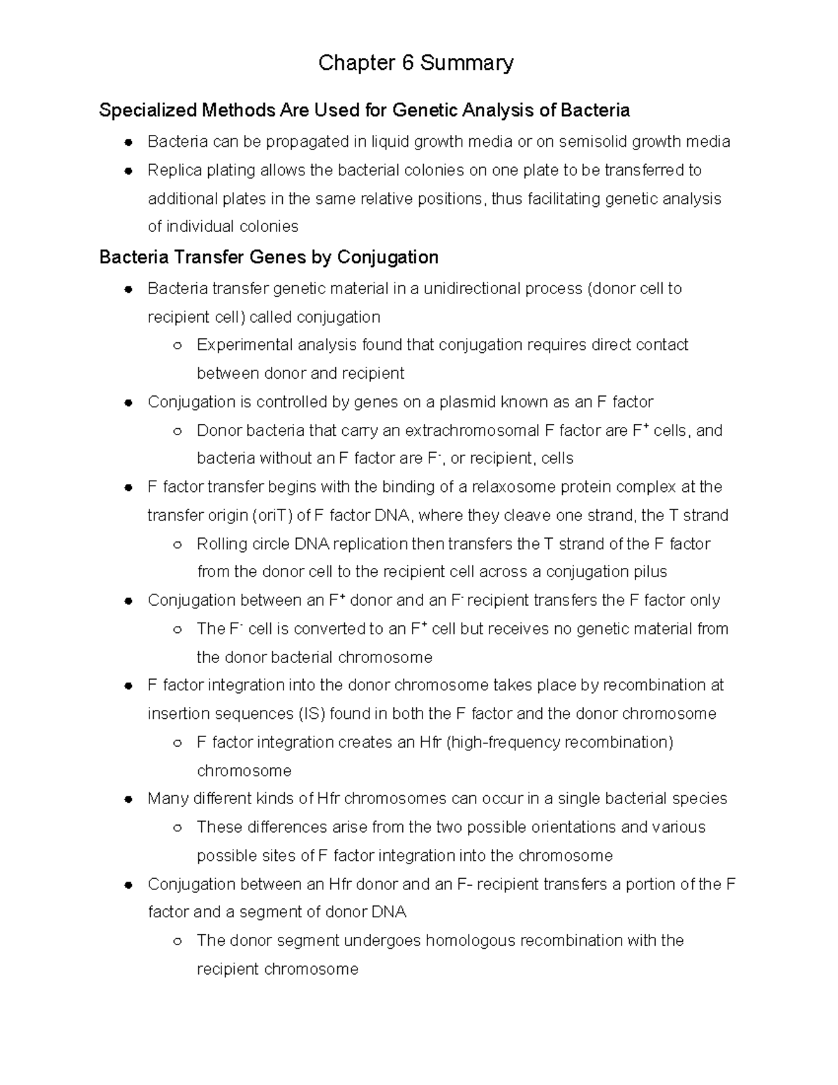 Chapter 6 Summary - Chapter 6 Summary Specialized Methods Are Used for ...
