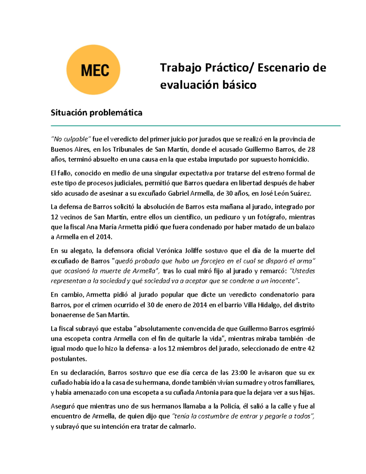 TP3 - Escenario avanzado - Situación problemática - Situación ...