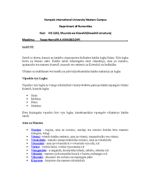 dhana ya lugha na umuhimu wake - DHANA NA FASILI (MAANA) YA LUGHA Lugha ...