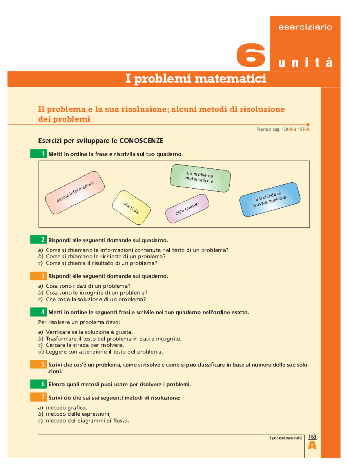 I problemi matematici - Il problema e la sua risoluzione; alcuni metodi di risoluzione dei ...
