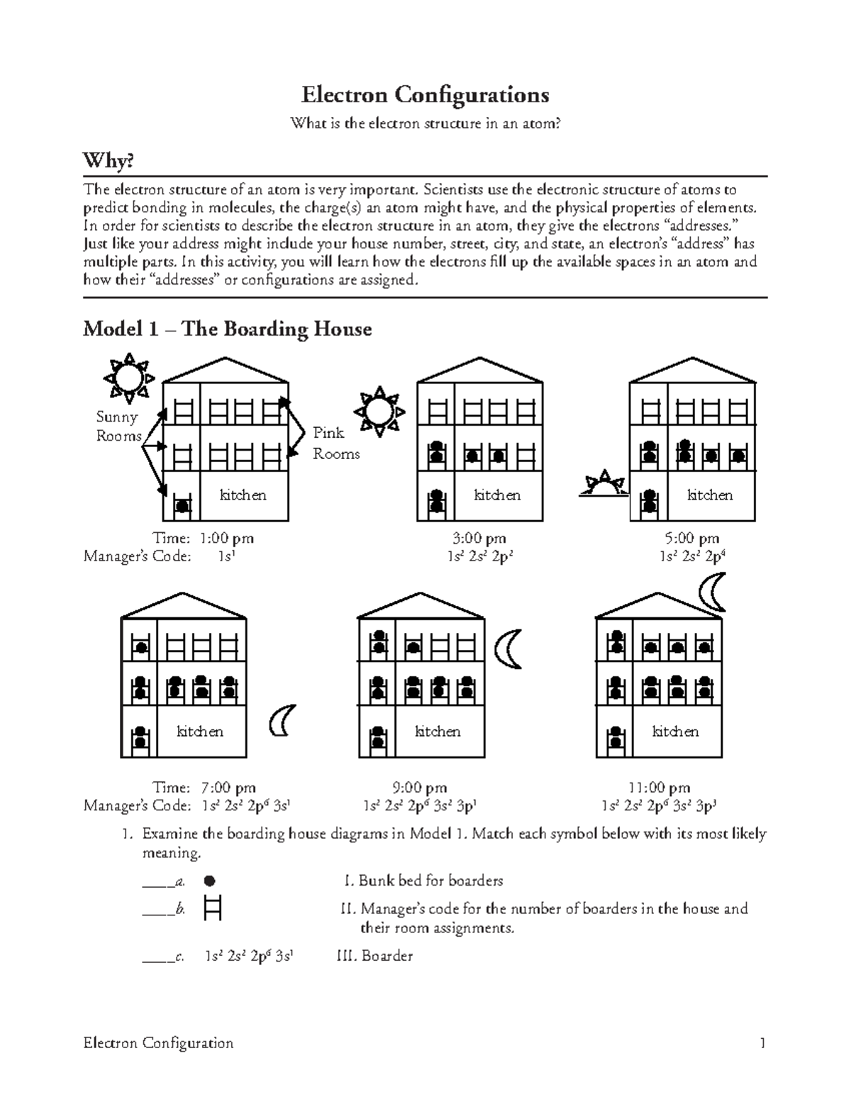 Electron Config Pogil - YESSSS - Electron Configuration 1 Electron ...