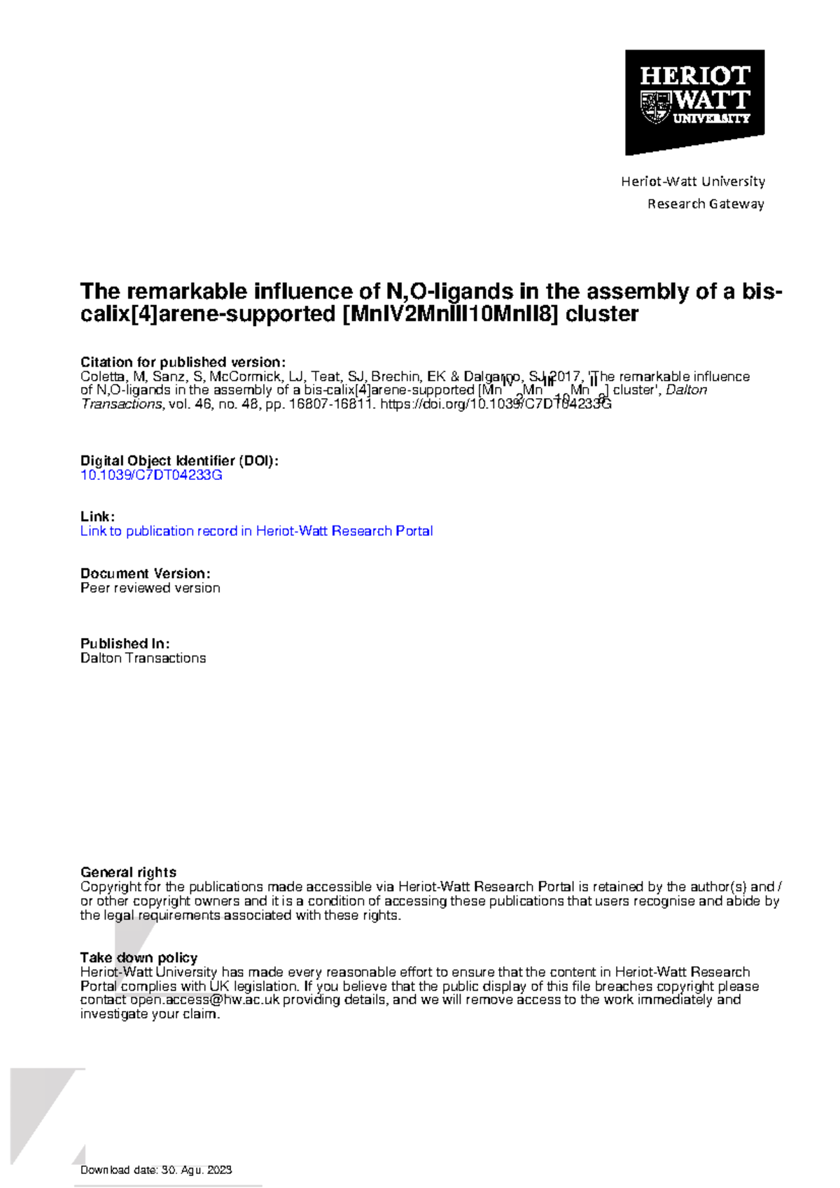 Accepted Version - Preparation_and_Magnetic_Properties_of_a.pdf 156.6 KB - Heriot-Watt ...