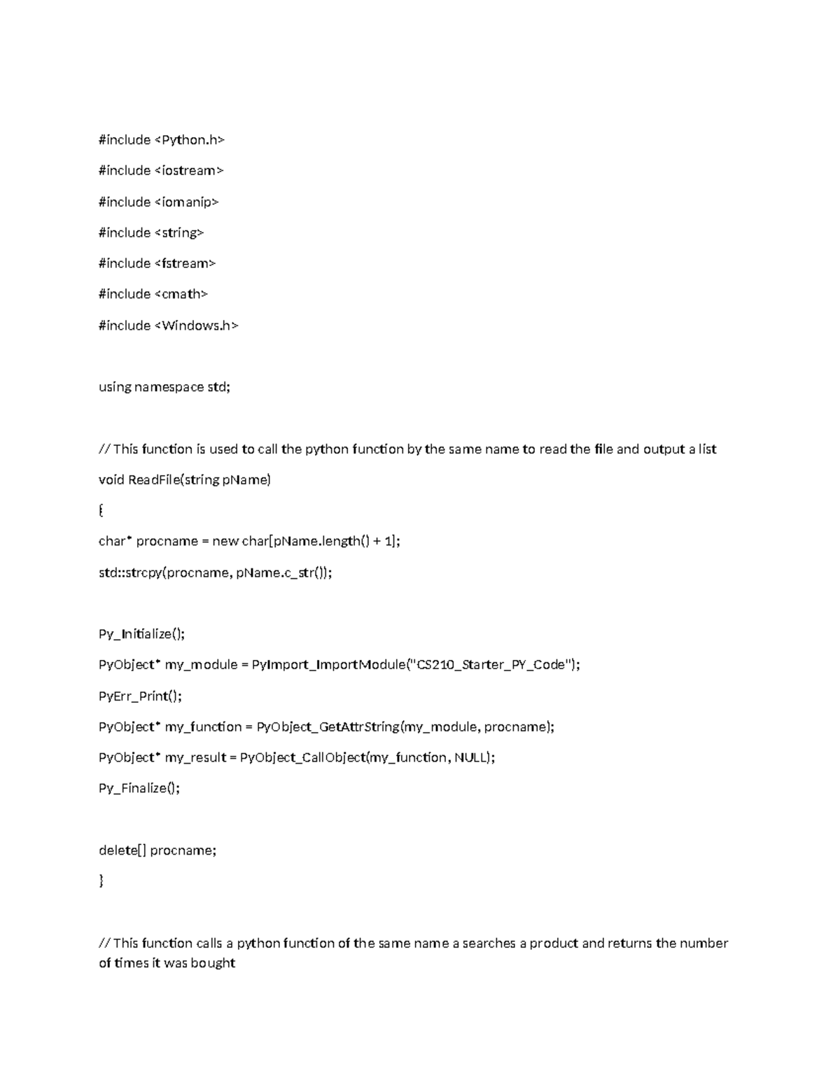 Project 3 Corner Grocer App MAIN CS 210 - #include #include #include ...