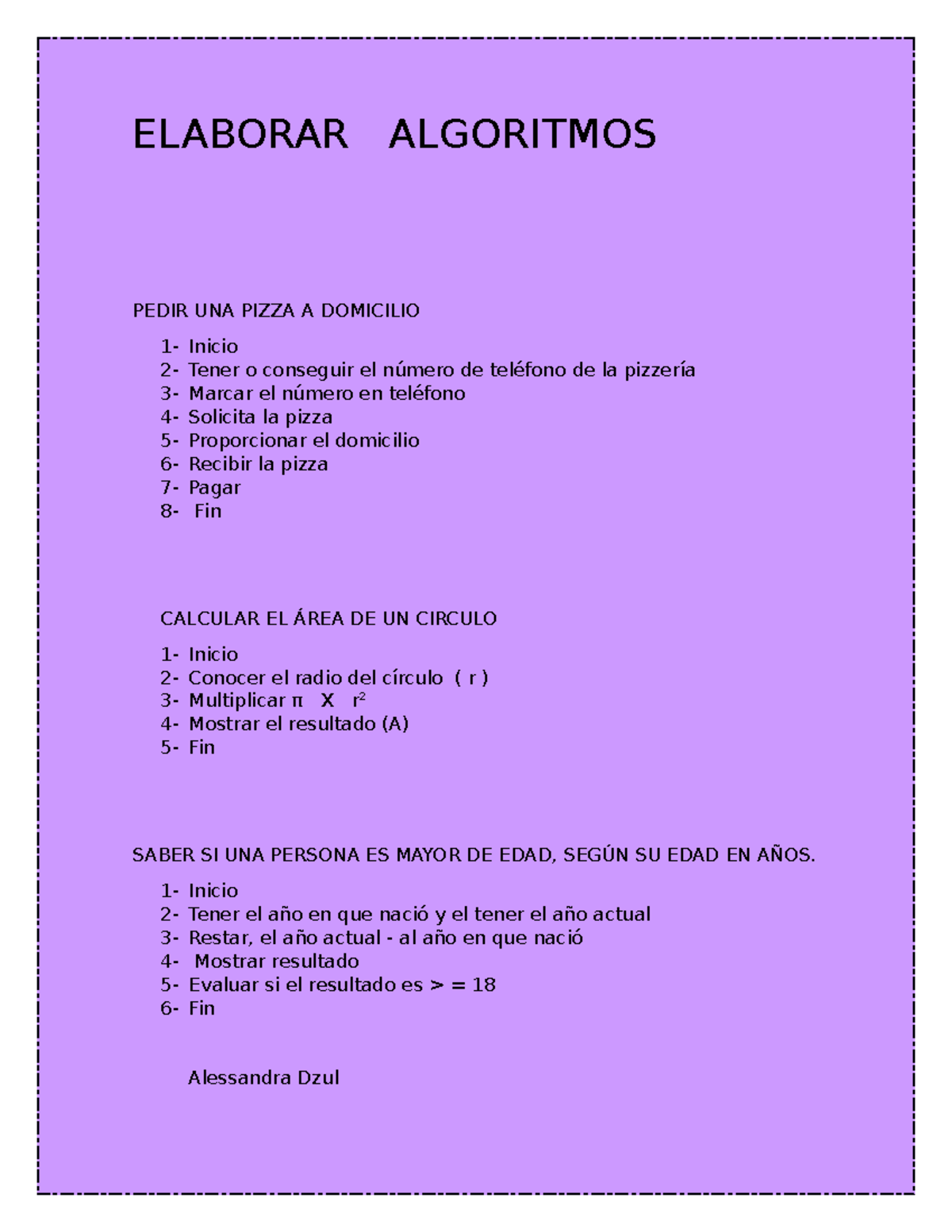 Elaborar Algoritmos - es de programación son ejemplo - ELABORAR ...