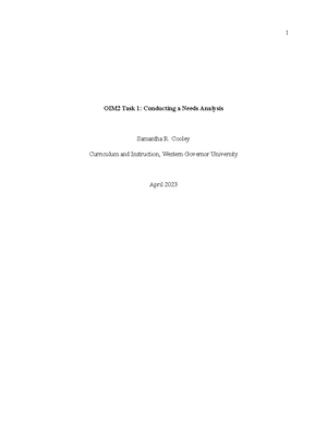 Task 3 Evaluating Curriculum Alignment - D183 - WGU - Studocu