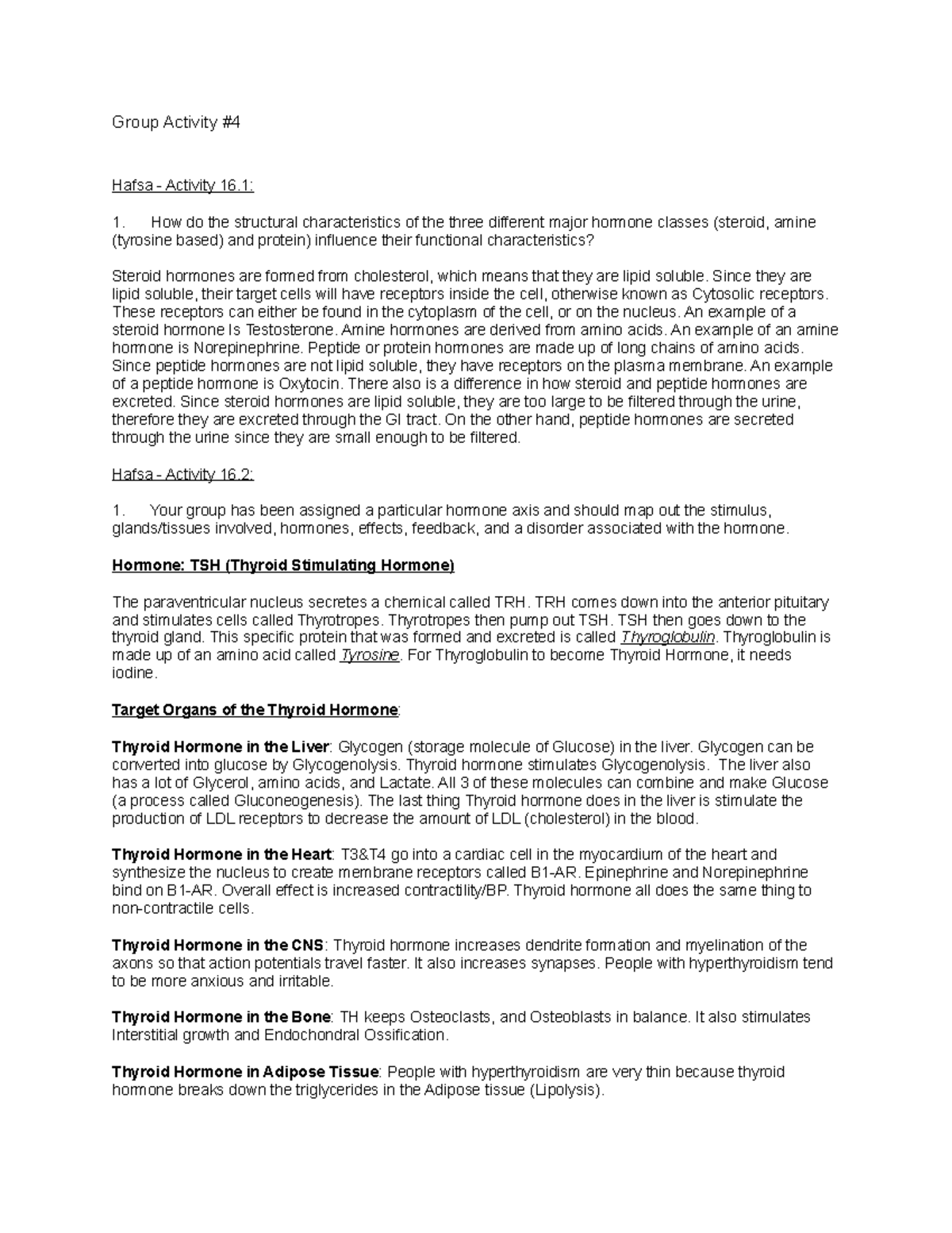 Group Activity #4 - Assignments - Group Activity Hafsa - Activity 16 ...