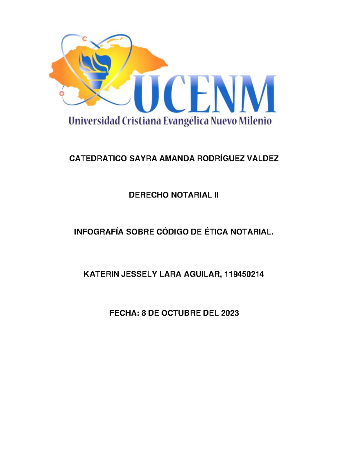 Informe Notarial - Derecho Notarial - * CATEDRATICO SAYRA AMANDA ...