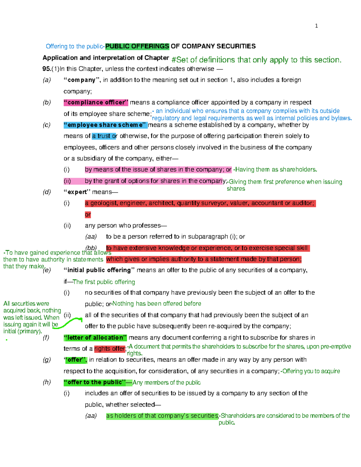 Public offerings - notes (Consolidated) - PUBLIC OFFERINGS OF COMPANY ...