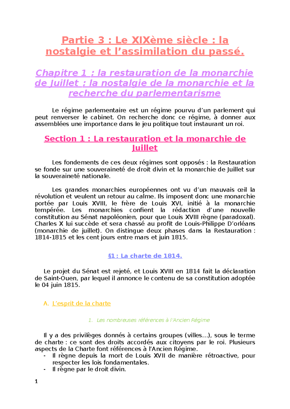Partie 3 - Le XIXème siècle, la nostalgie et l’assim ilation du passé ...