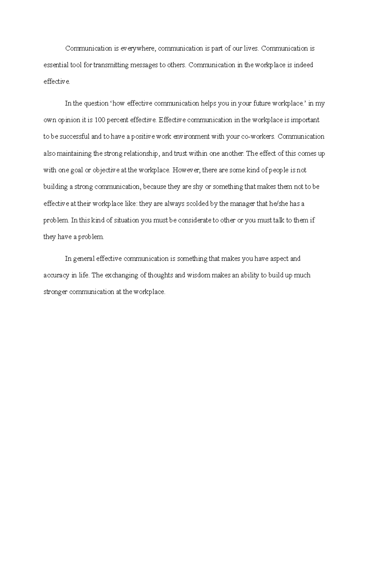 Workplace Communication ( Carino) - Communication is everywhere ...