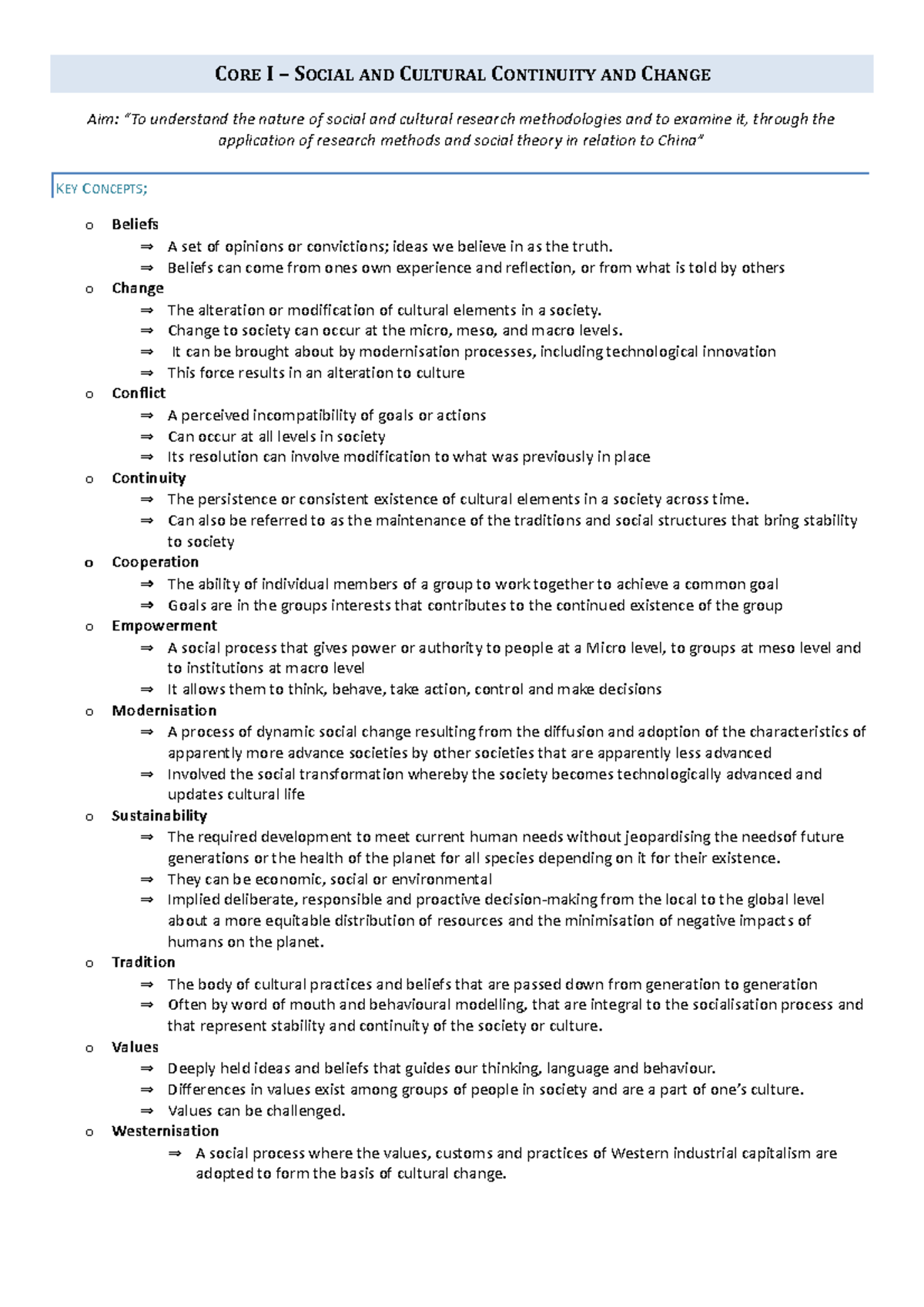 Core 1 - Social & Cultural Continuity and Chnange (Neilab Osman) - CORE ...