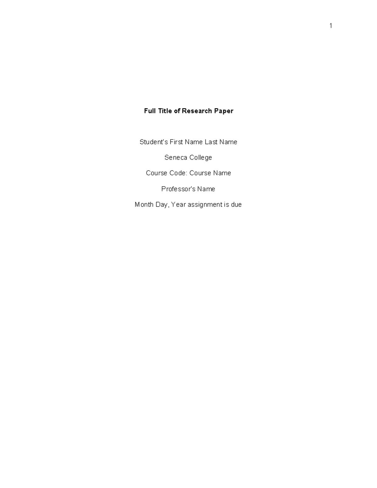 APA 7 sample paper updated Oct 29 2021 - 1 Full Title of Research Paper ...