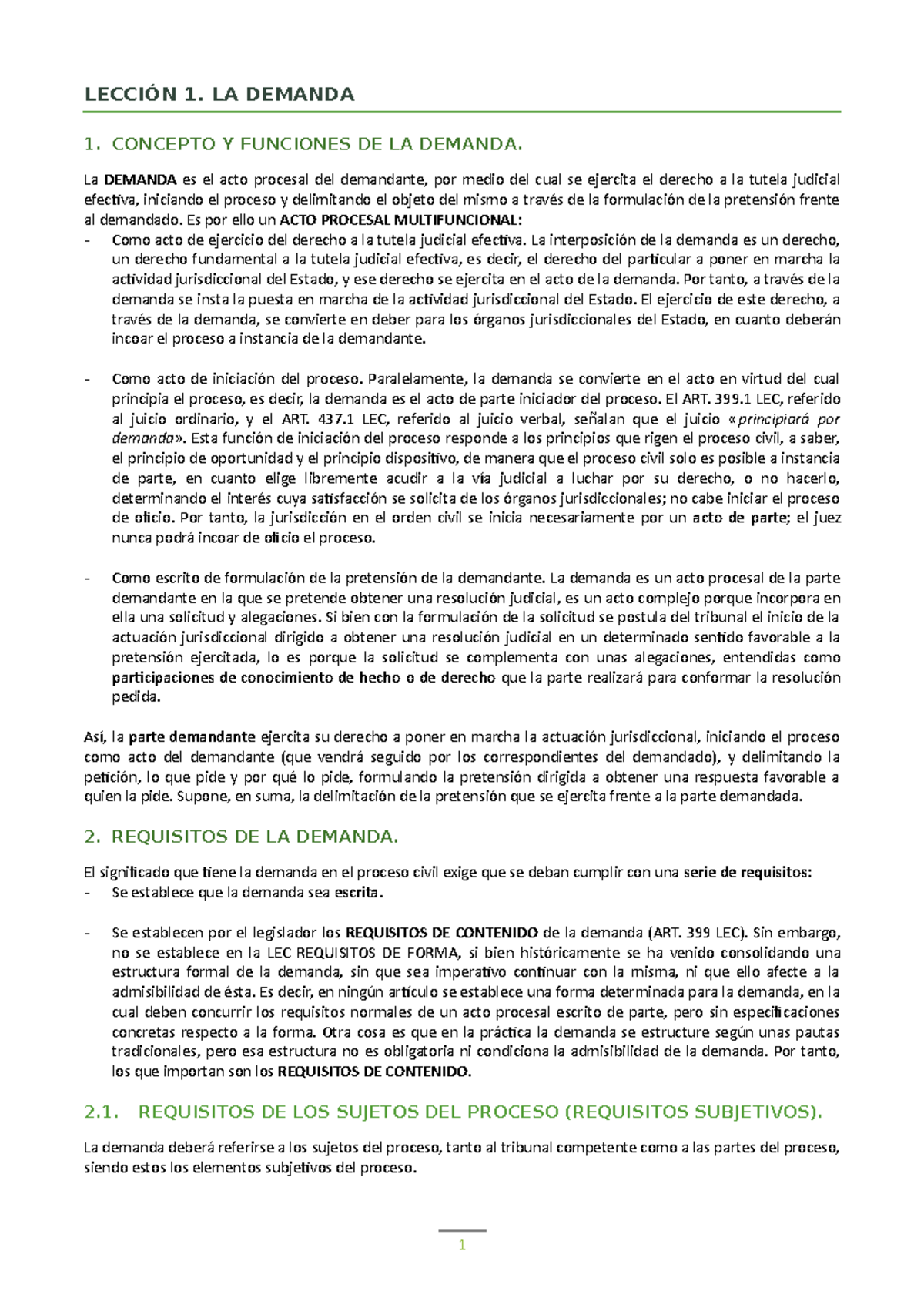 TEMA 1- LA DEMANDA: CONCEPTO, CARACTERÍSTICAS - LECCIÓN 1. LA DEMANDA 1 ...