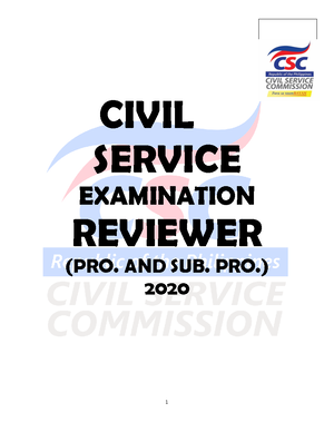 Civil Service Exam Complete Reviewer Philippines 2017 - Civil Service ...