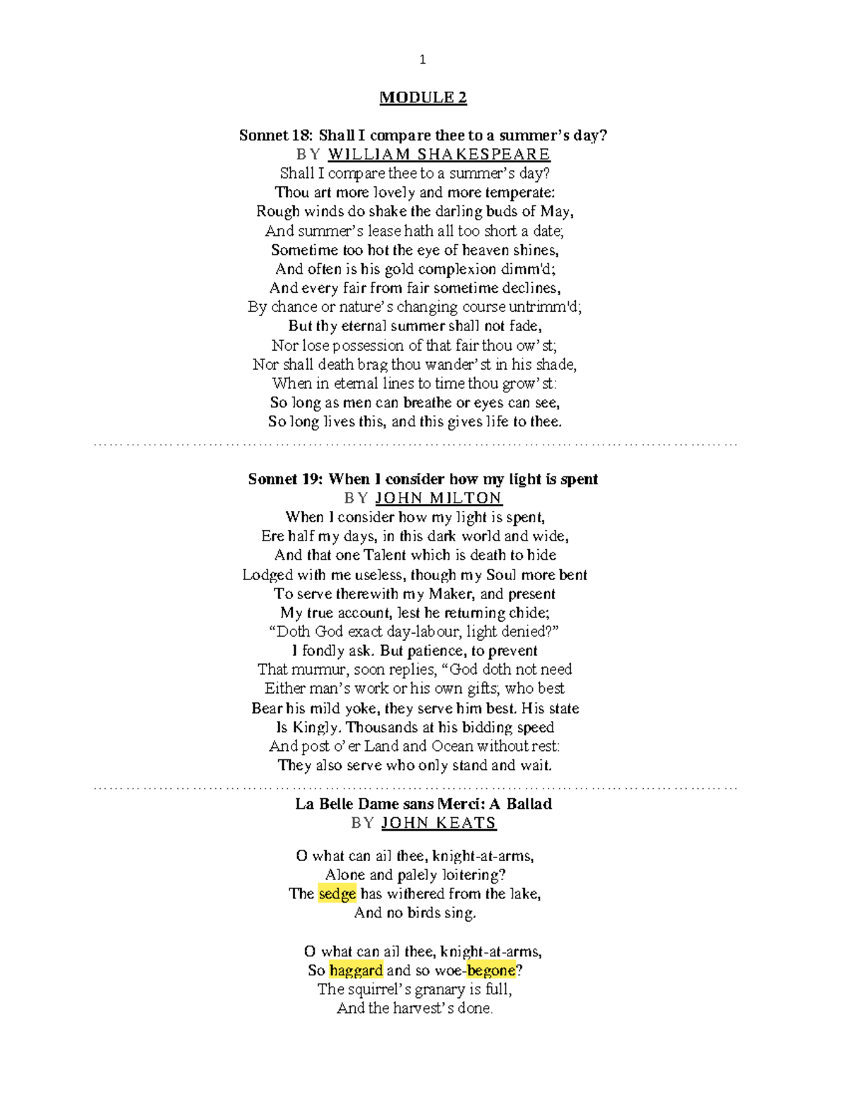 APP.. Poetry Poems - MODULE 2 Sonnet 18: Shall I compare thee to a ...