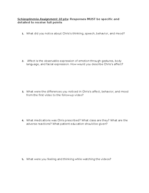 Ns schizophrenia - mental health - ACTIVE LEARNING TEMPLATES ...