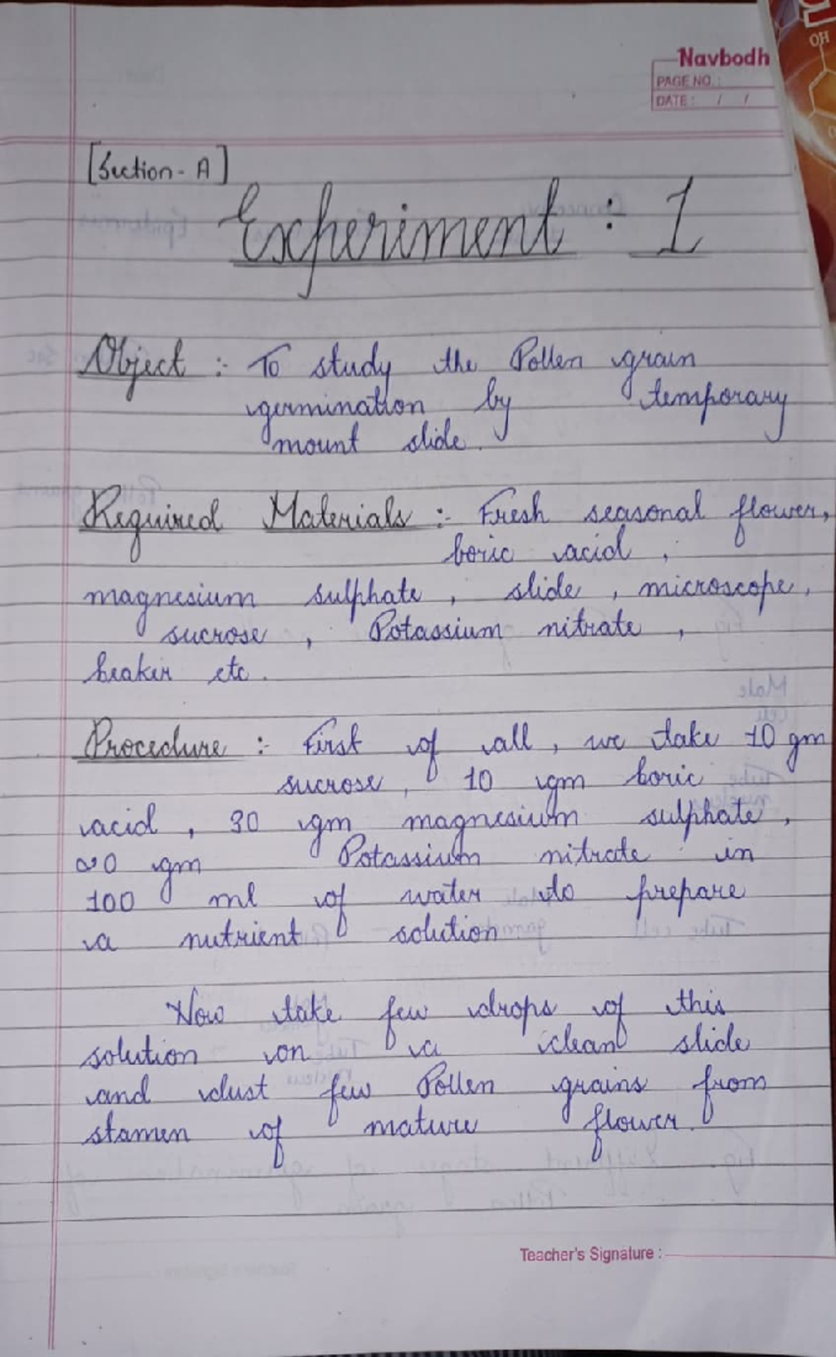 Biology, Class 12 Practicals - .:·;;.,:1al~ r;;~ ,Pk iM&k= - ~ ~. r 1 ...