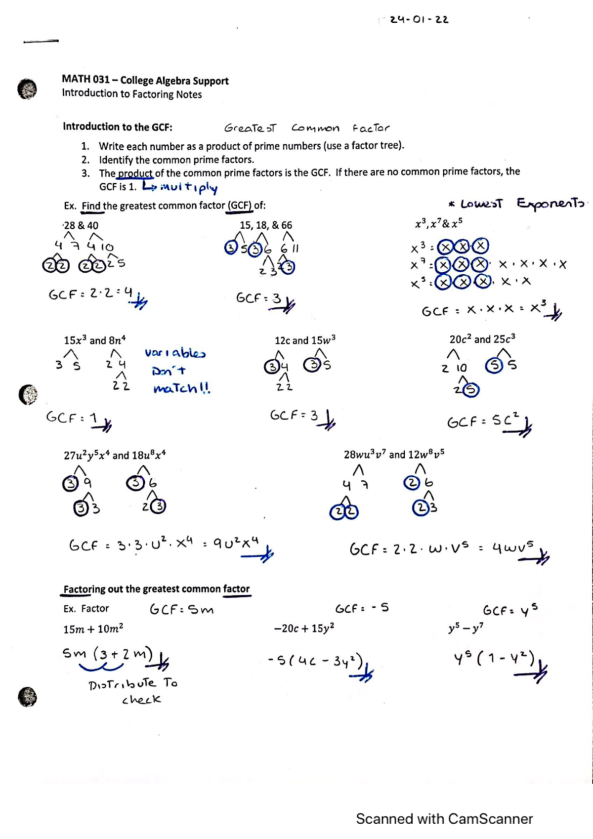 Math 031 Introduction to Factoring - MATH 031 - Studocu