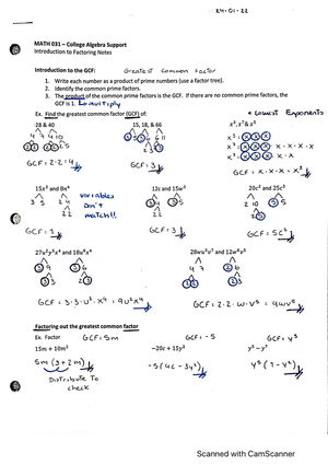 Math 031 Decimal - Percent Notes - MATH 031 - Studocu