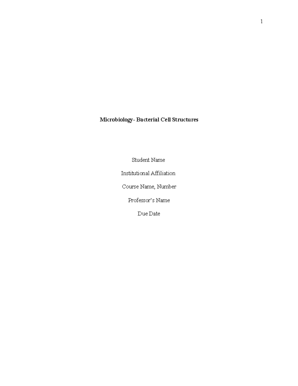 Microbiology- Bacterial Cell Structures - Even though there are ...