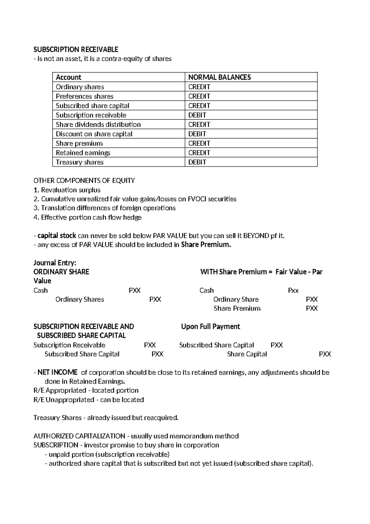 Subscription Receivable - SUBSCRIPTION RECEIVABLE is not an asset, it ...