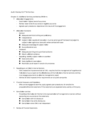 Chapter 7 Homework - Following are examples of control deficiencies ...