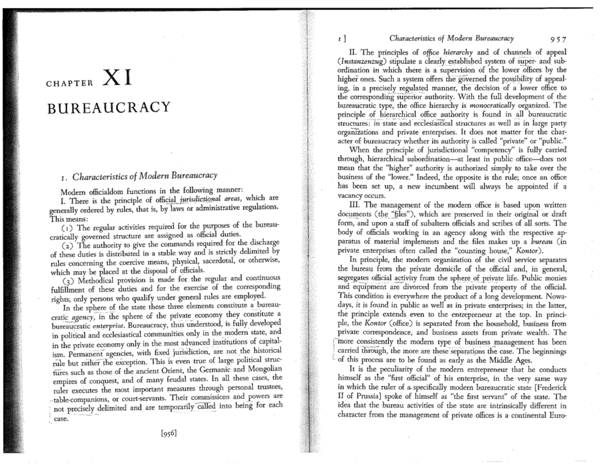 Weber Chapter+XI - Academic reading - I Characteristics of Modern ...