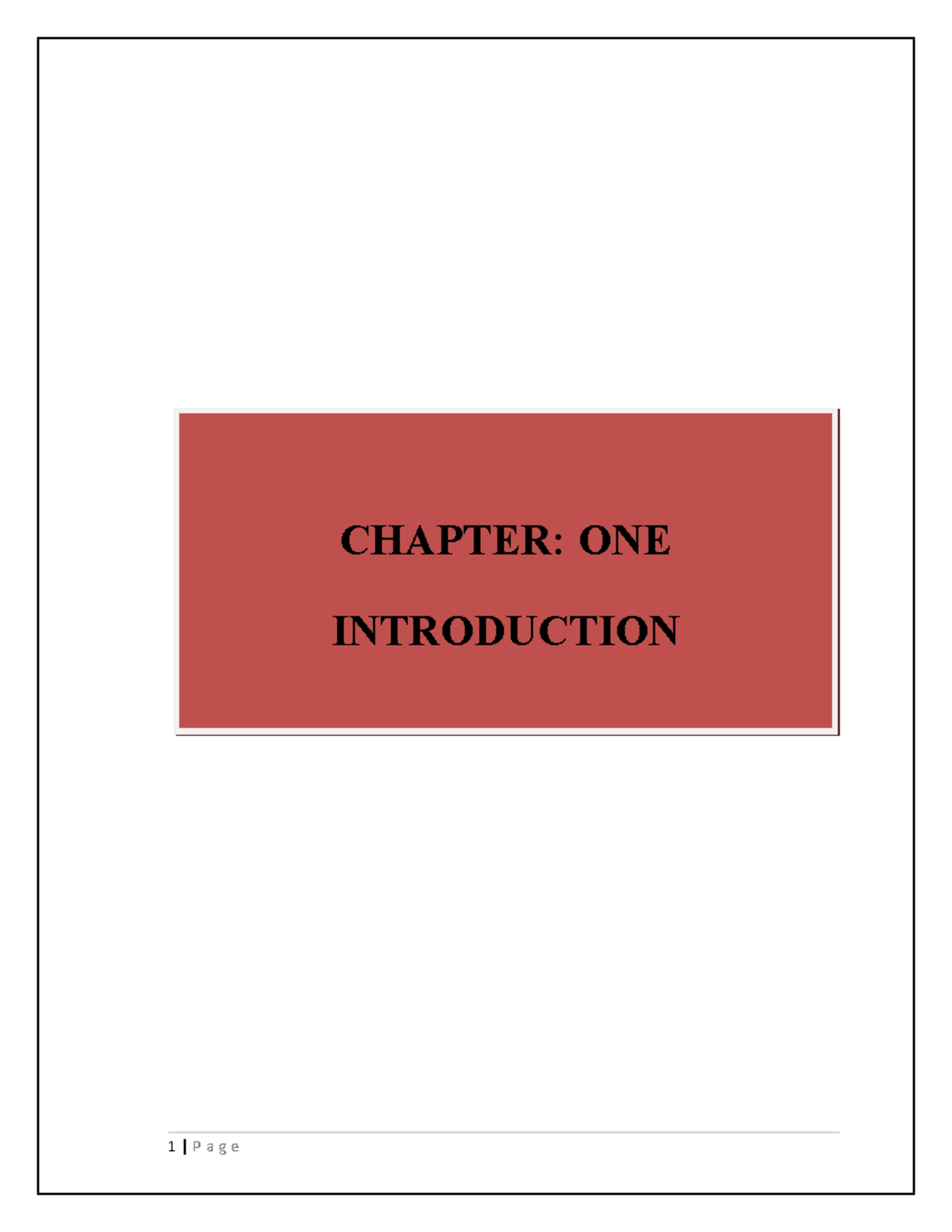Project Report mamun sir - CHAPTER: ONE INTRODUCTION 1 Introduction You ...