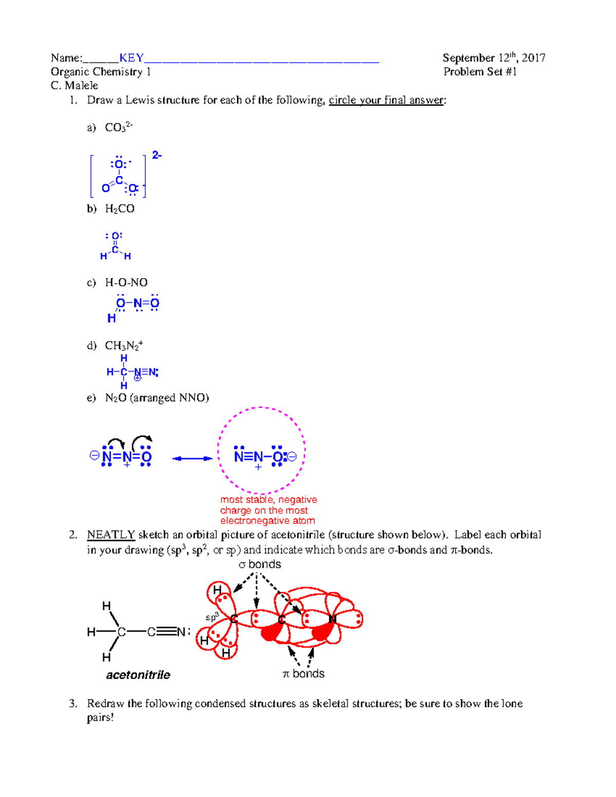 Practice problems set 1 Key 1 - Name:KEY ...