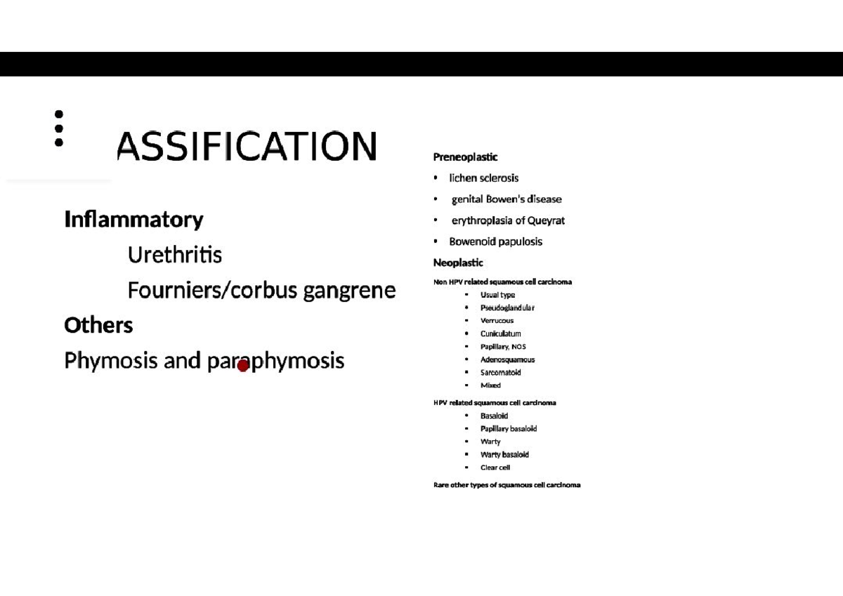 Disorders of the male genital system - Clinical Pathology - Studocu