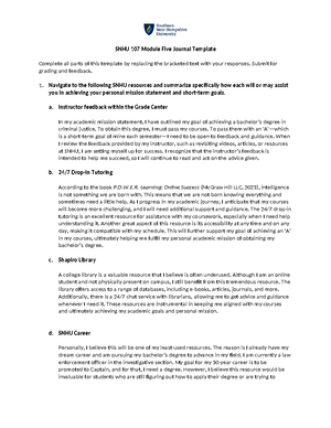 SNHU 107 Project Template - SNHU 107 Project Template Academic Success ...