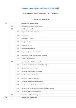 Planul general de conturi - Planul de conturi general 2021 Clasa 1 ...
