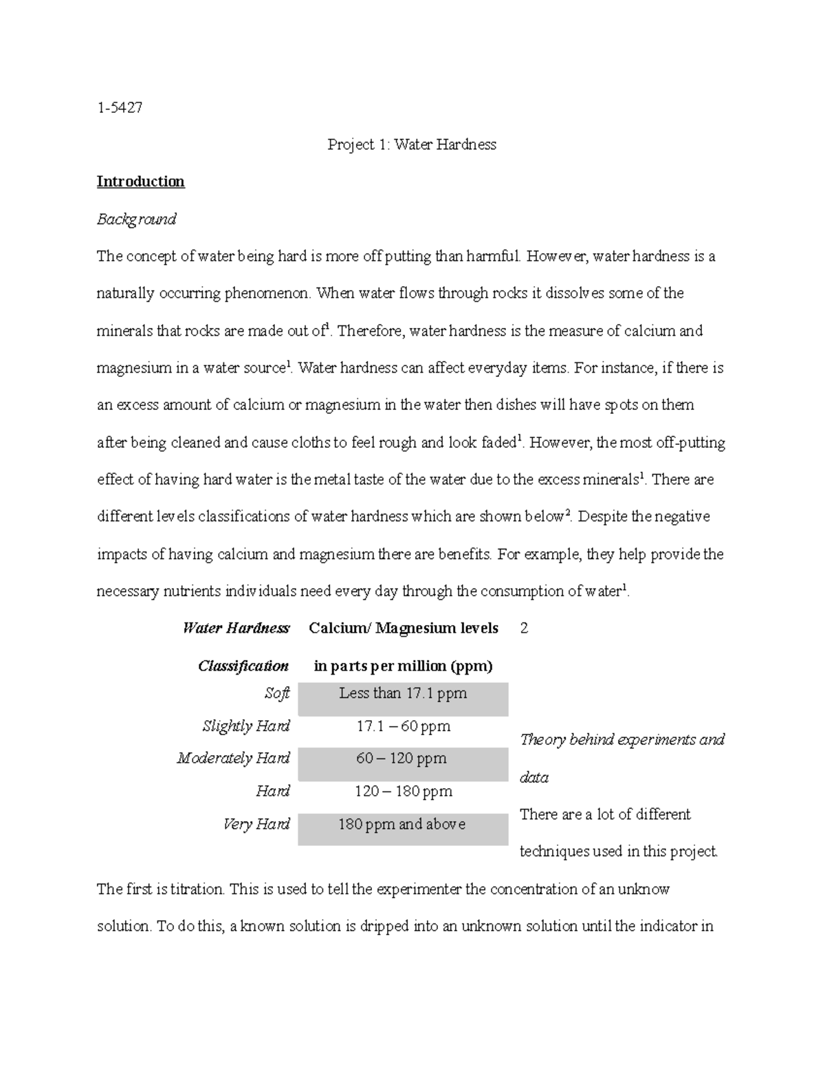 Project 1 Abstract - 1- Project 1: Water Hardness Introduction ...