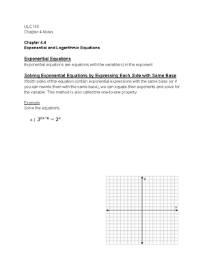 ULC148Ch4 - ch 4.5 notes - ULC Chapter 4 Notes Chapter 4. Exponential ...