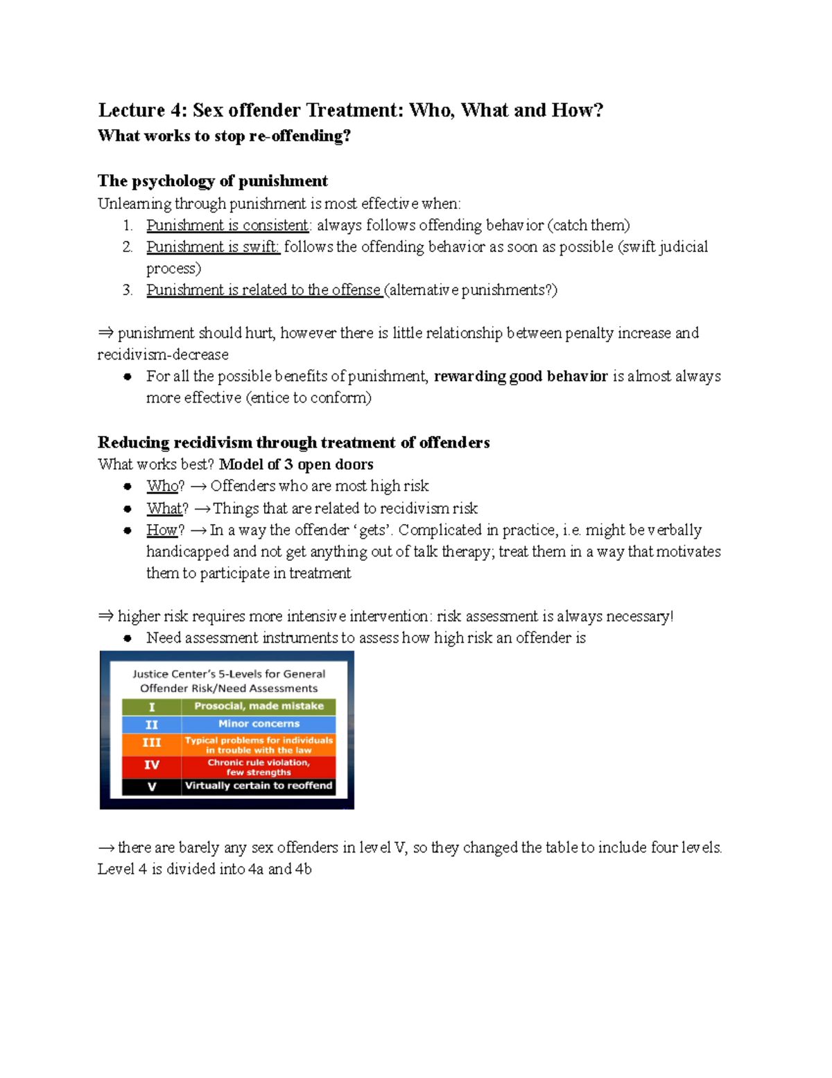 Sexology Lecture Week 4 Lecture 4 Sex Offender Treatment Who What And How What Works To 