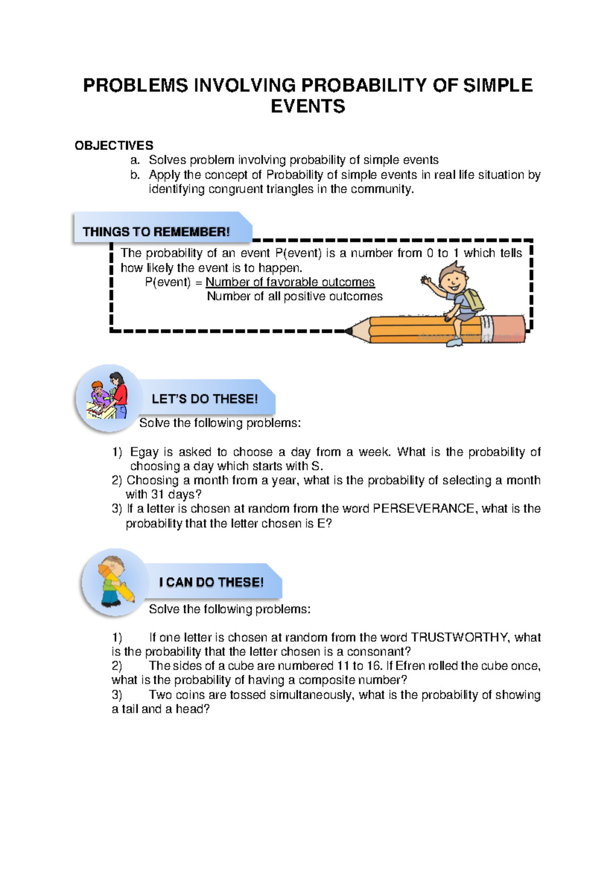 G8 4th GP LAA LC57 - PROBLEMS INVOLVING PROBABILITY OF SIMPLE EVENTS ...
