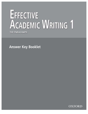 Effective academic writing 2 answer keypdf - - Studocu
