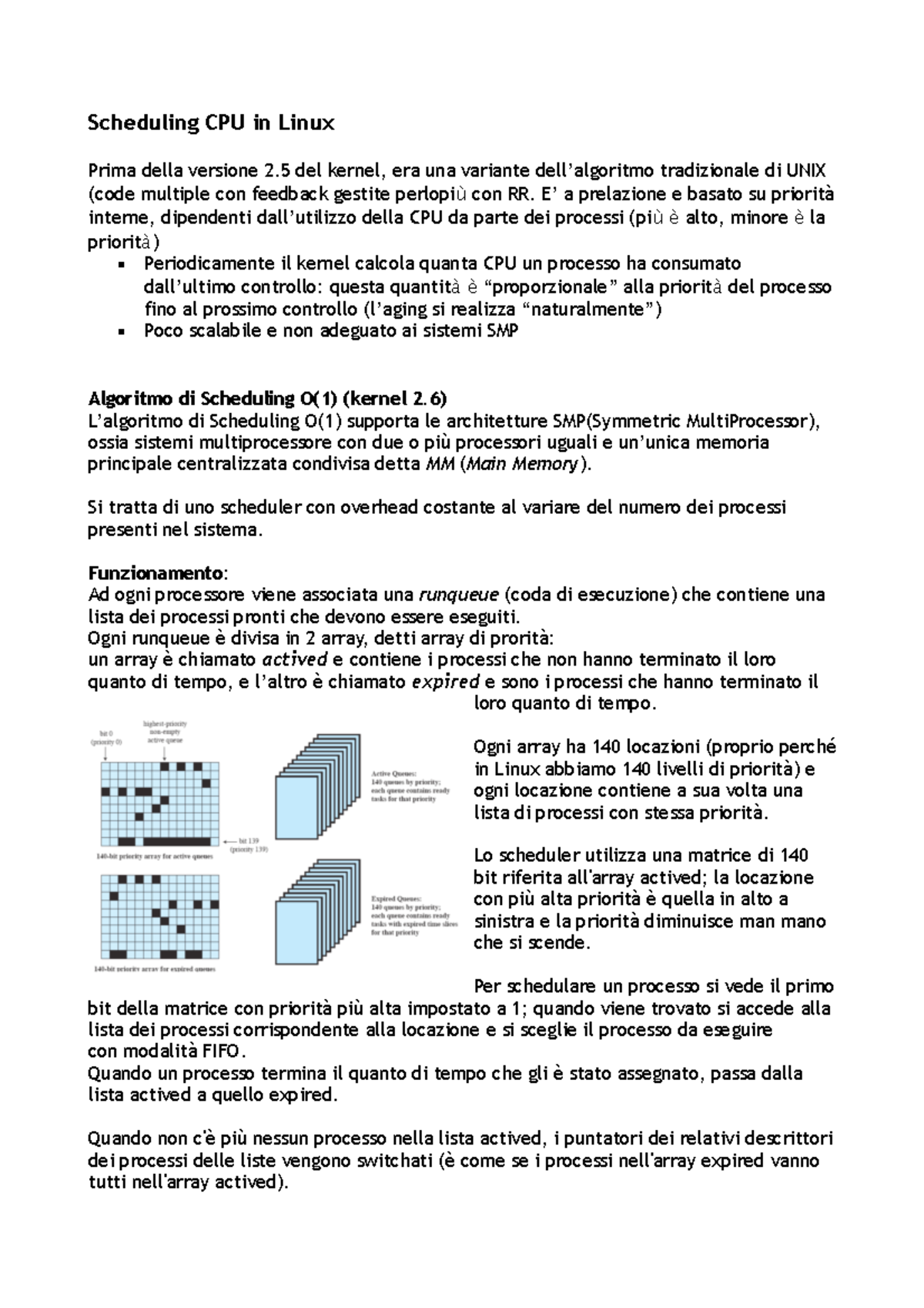 Scheduling della CPU in Linux - Scheduling CPU in Linux Prima della ...
