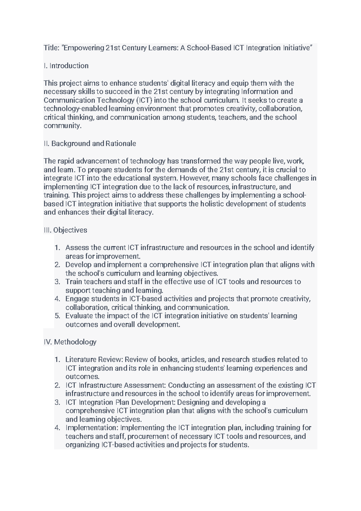 ICT - ict - Title: "Empowering 21st Century Learners: A School-Based ...