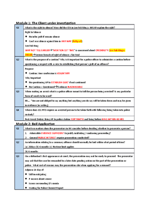 Week 2 Notes Police Power - LLB Criminal Procedure Week 2 notes: Police ...