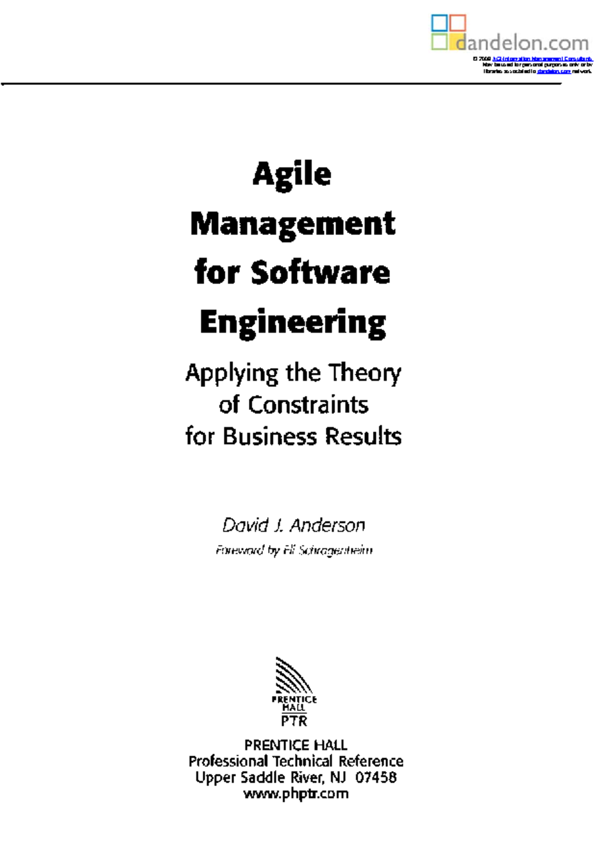 CH00162 FC2C4EF086CDA3C12571 F7005421 D2 - Agile Management for Software Engineering Applying ...