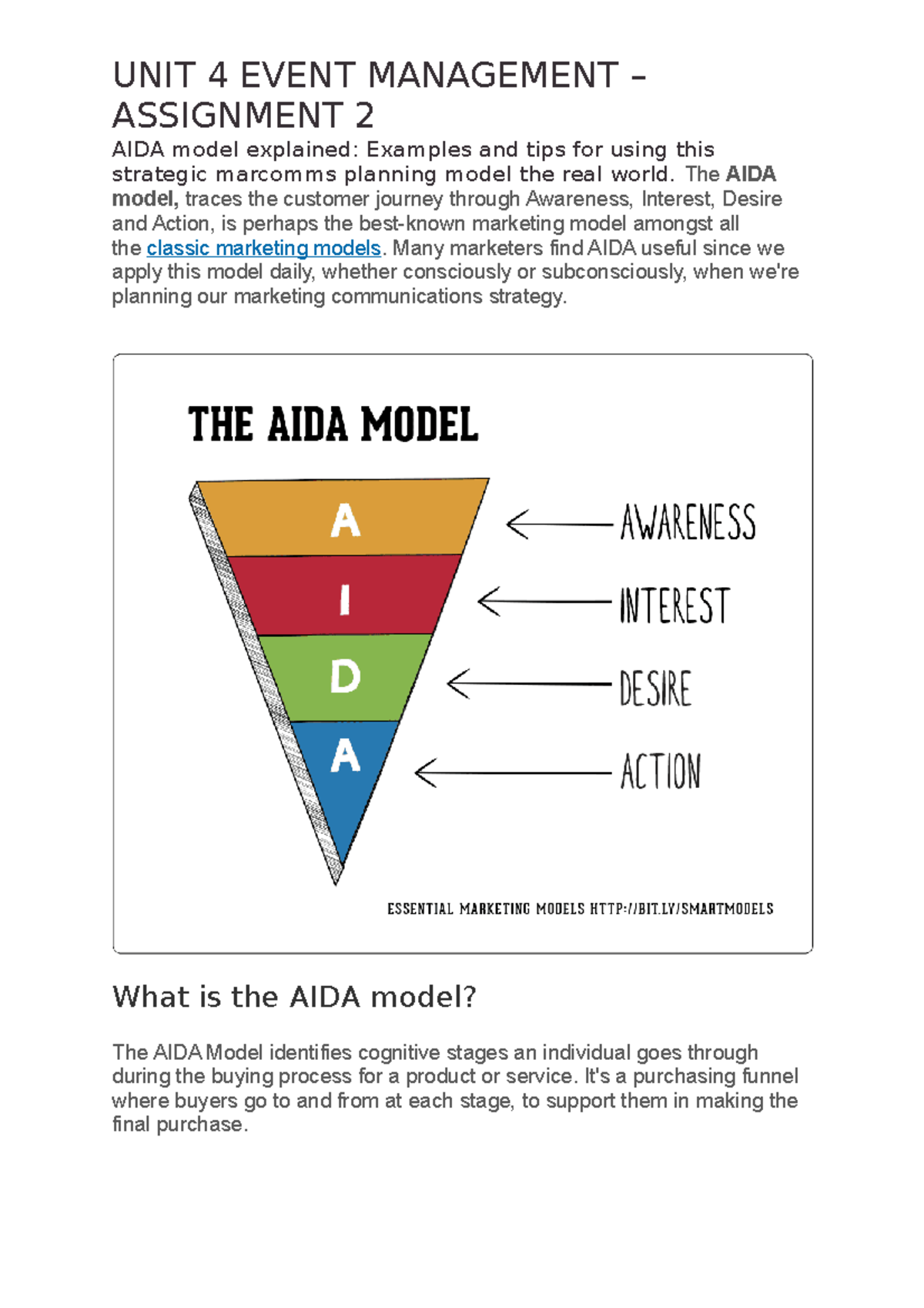 AIDA model explained - The AIDA model, traces the customer journey ...